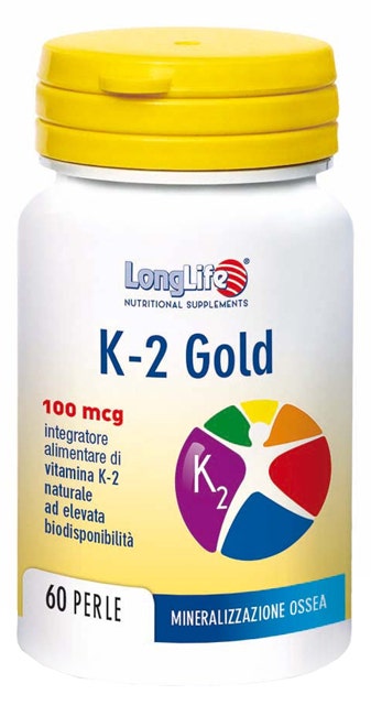 Longlife K-2 Gold 60 Perle - Vitamina K2 Alta Qualità – Farmae - Para ...