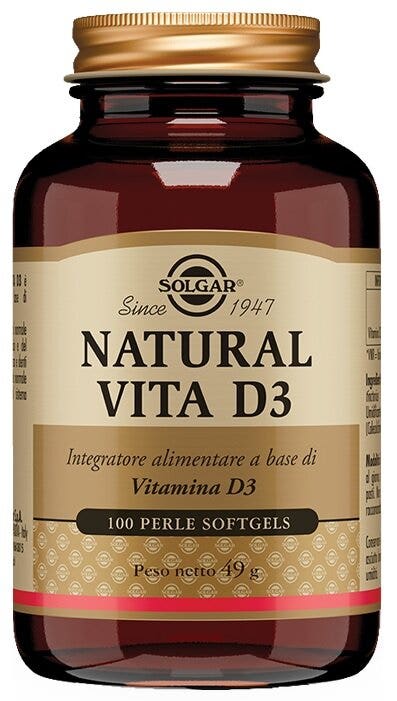 Natural Vita D3 Solgar 100 Perle - Integratore Vitamina D3 – Farmae ...