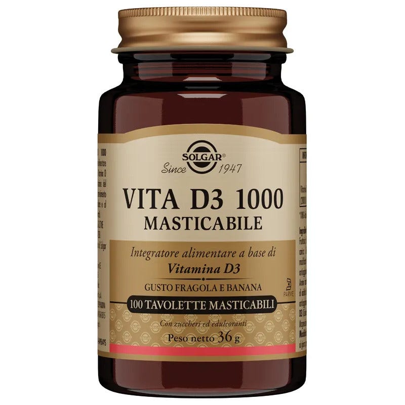 Solgar Vita D3 1000 100 Tavolette Masticabili – Farmae - Para-farmacia ...