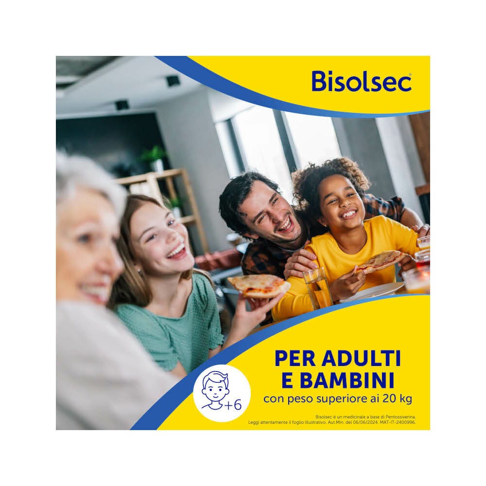 Bisolsec Sciroppo Per Tosse Secca Azione Rapida 190ml Adulti e Bambini ...