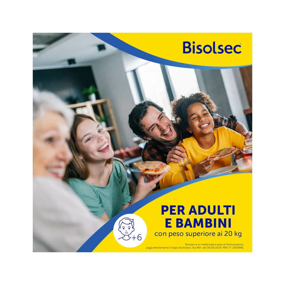 Bisolsec Sciroppo Per Tosse Secca Azione Rapida 190ml Adulti e Bambini ...