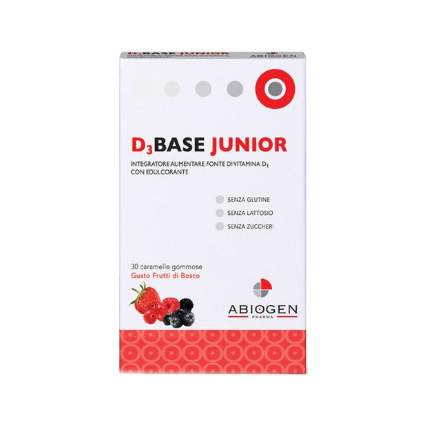 D3 Base Junior 30 Caramelle Frutti Di Bosco – Farmae - Para-farmacia ...