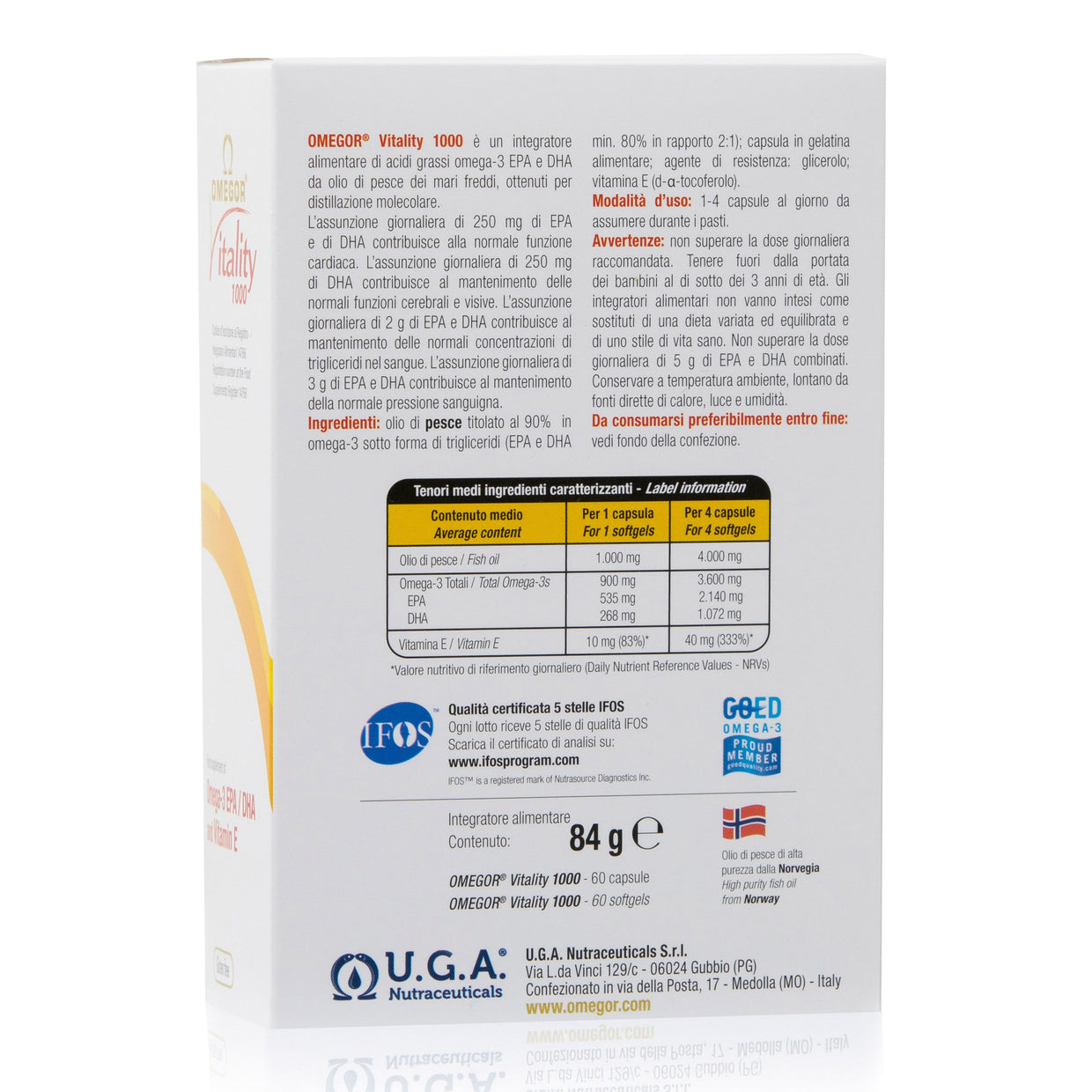 Omegor Vitality 1000 60 Capsule: integratore di Omega-3 – Farmae - Para ...